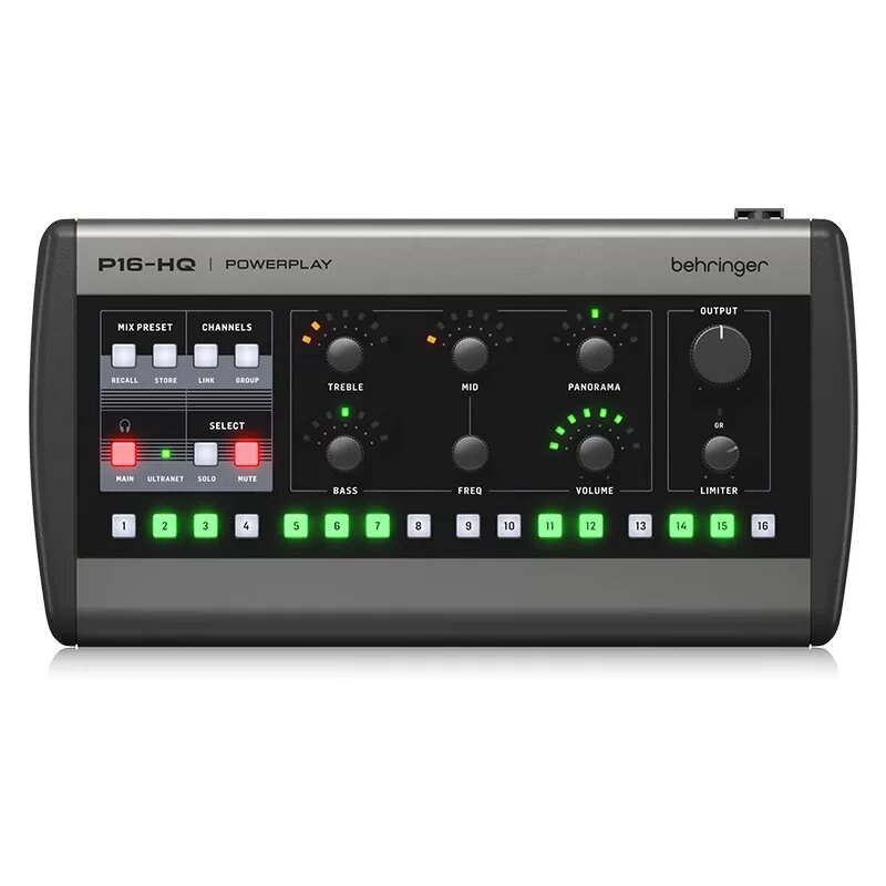 Behringer P16-HQ Высококачественный персональный контроллер монитора, 16-канальный микшер для студии и живого