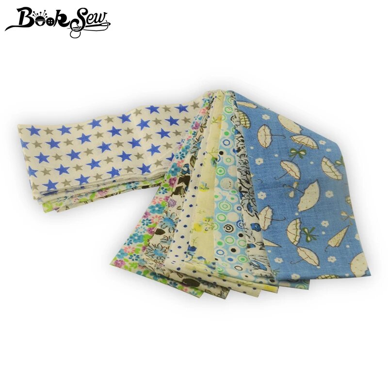 Лоскутная ткань Booksew, 6-9 шт, 5x50 см, F059-8pcs