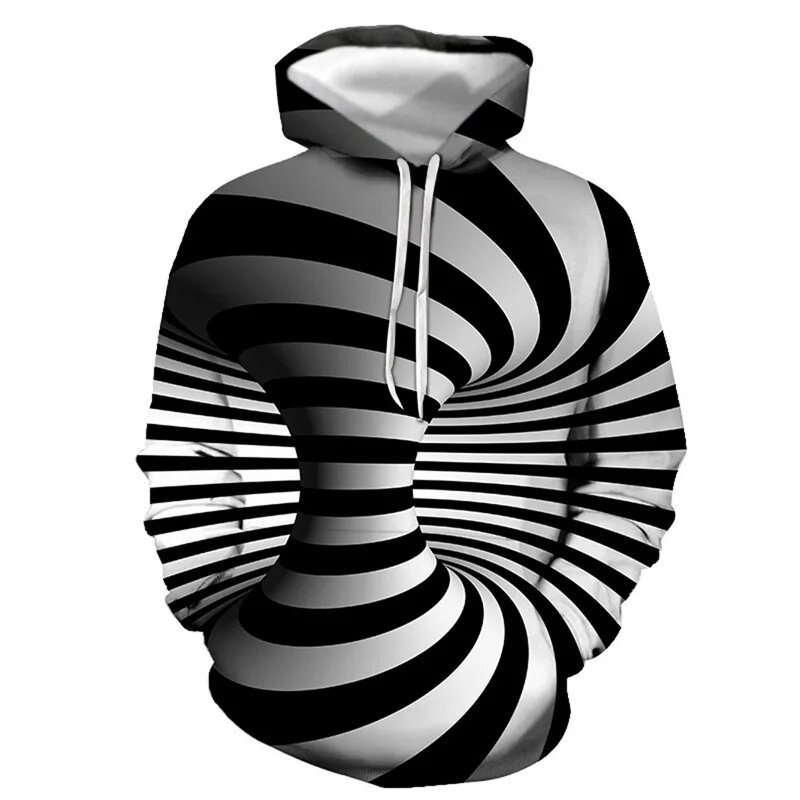 Худи мужское Rock Cool с оптическим узором, черный, XXXL, DH87AH42A6R