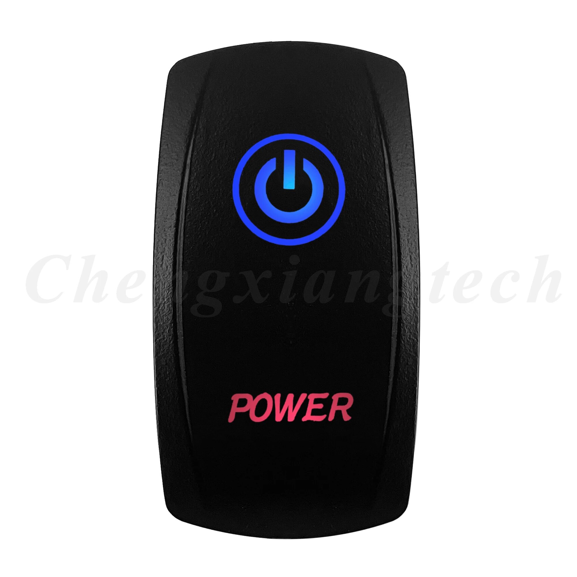 Переключатель Power с LED подсветкой, 20A/12V, 10A/24V, черный