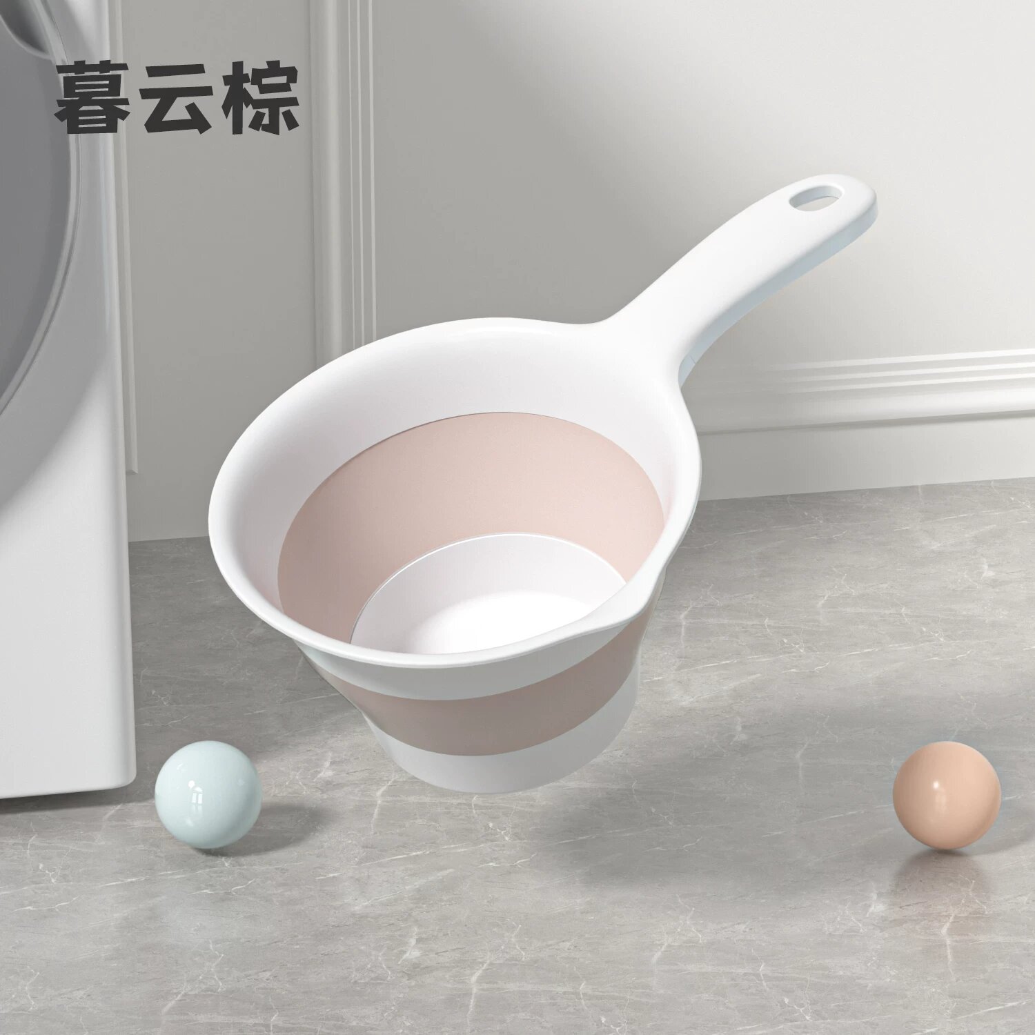 Складной детский водяной ложка - Муйюнь коричневый, легкий для купания младенца и ухода за волосами