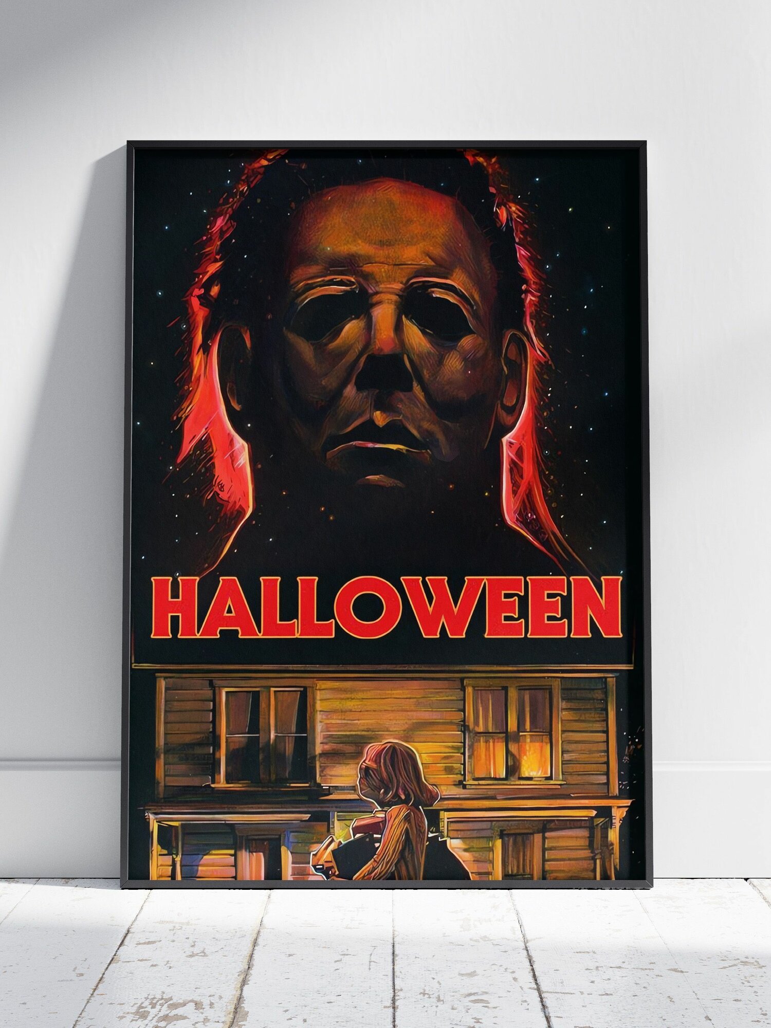 Плакат на стену для интерьера Хэллоуин (Halloween - Майкл и Лори 6) - Постер по фильму, кино, хоррору формата А3 (30x42 см)