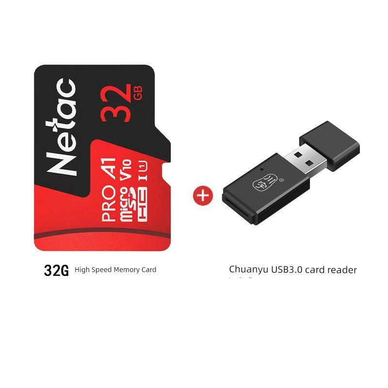 Netac 32GB высокоскоростная microSD карта с USB 3.0 читателем для видеорегистратора, мобильных устройств и