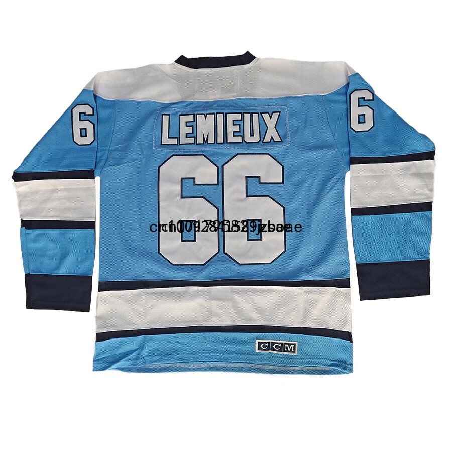 Хоккейная майка Lemieux Pittsburgh America, светло-голубая, 66