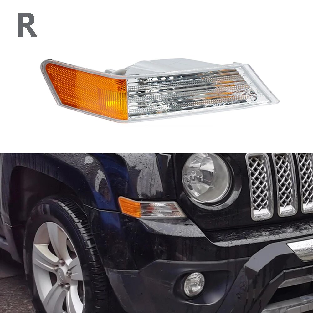 Фонарь поворотник бампера Jeep Patriot 2007-2017, правый
