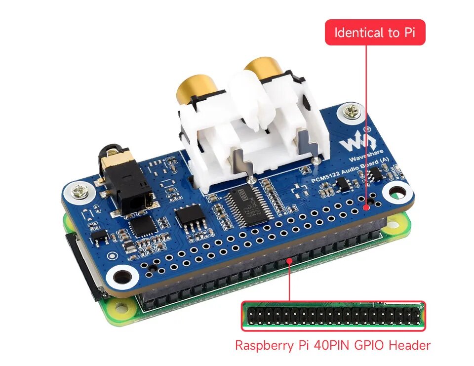 PCM5122 HIFI I2S ЦАП модуль для Raspberry Pi — фото 1