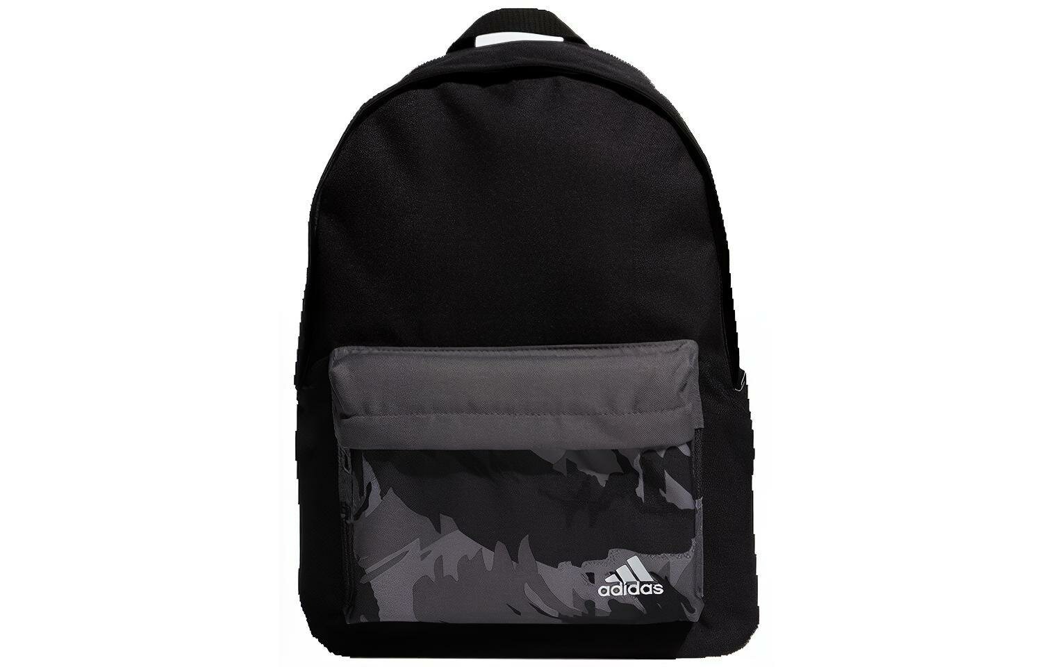 Сумка adidas, фактура пэчворк, черный