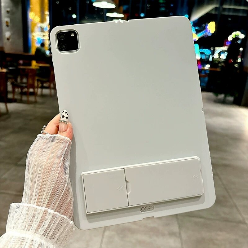 Samsung Galaxy Tab S9 FE 11-дюймовый шокопротивный полный защитный силиконовый ТПУ мягкий чехол с квадратной подставкой