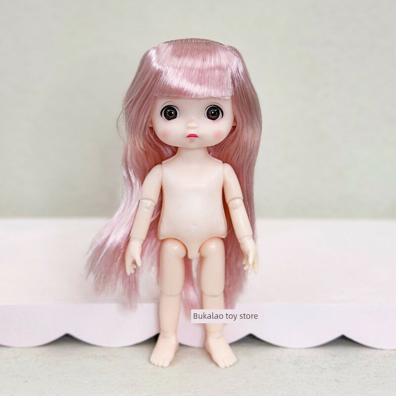13-суставная кукла BJD голое тело 16-17 см высота 3D глаза с обувью, настраиваемая для коллекционеров