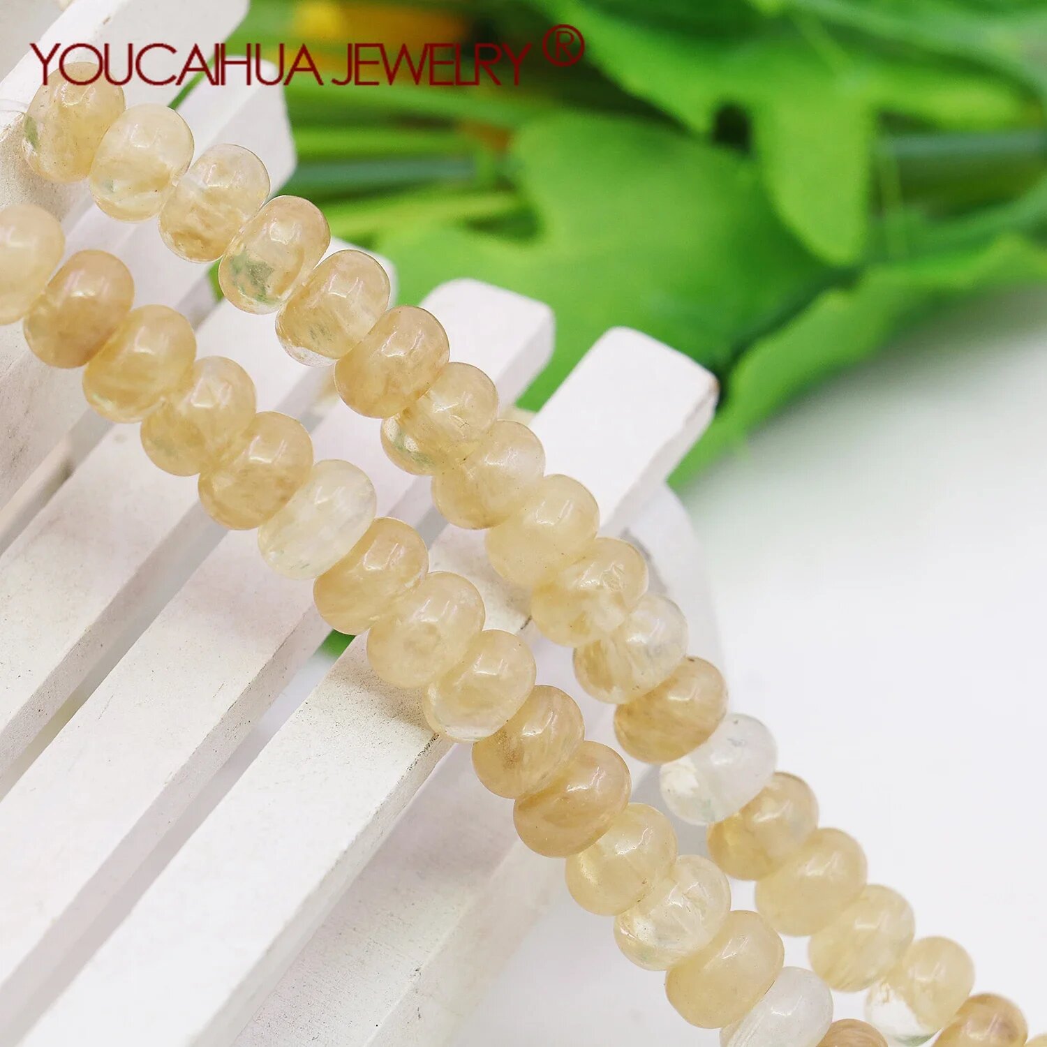 YOUCAIHUA JEWELRY Желтые турмалиновые бусины 5x8 мм