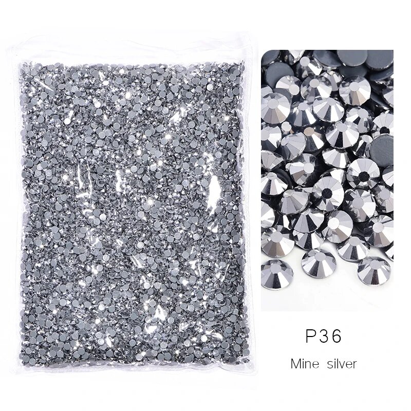 Серебряные стразы OLEeya SS10-14400pcs Mine Silver