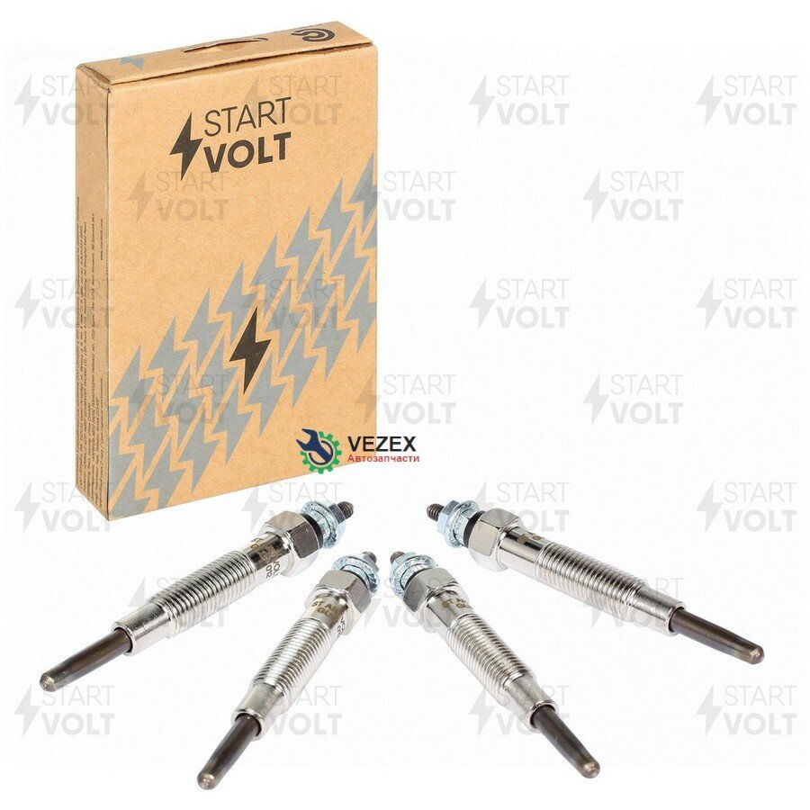 STARTVOLT GLSP505 Свечи накаливания (кмпл. 4шт) для а м Hyundai Porter H-1 (96-) H-100 (93-) D4BH 2.5D (84мм) (GLSP 505)