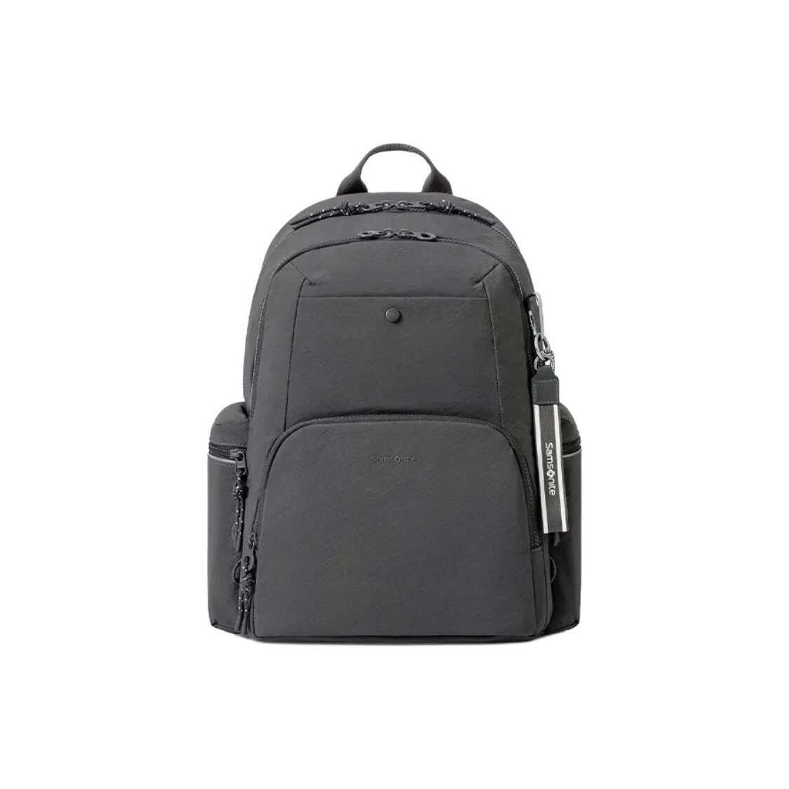Сумка Samsonite, фактура стеганая, дымчато-черный — фото 1