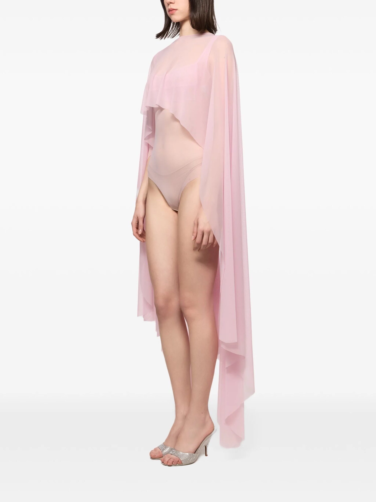 Накидка ATU BODY COUTURE Asymmetric-hem body, размер XS, pink — фото 1