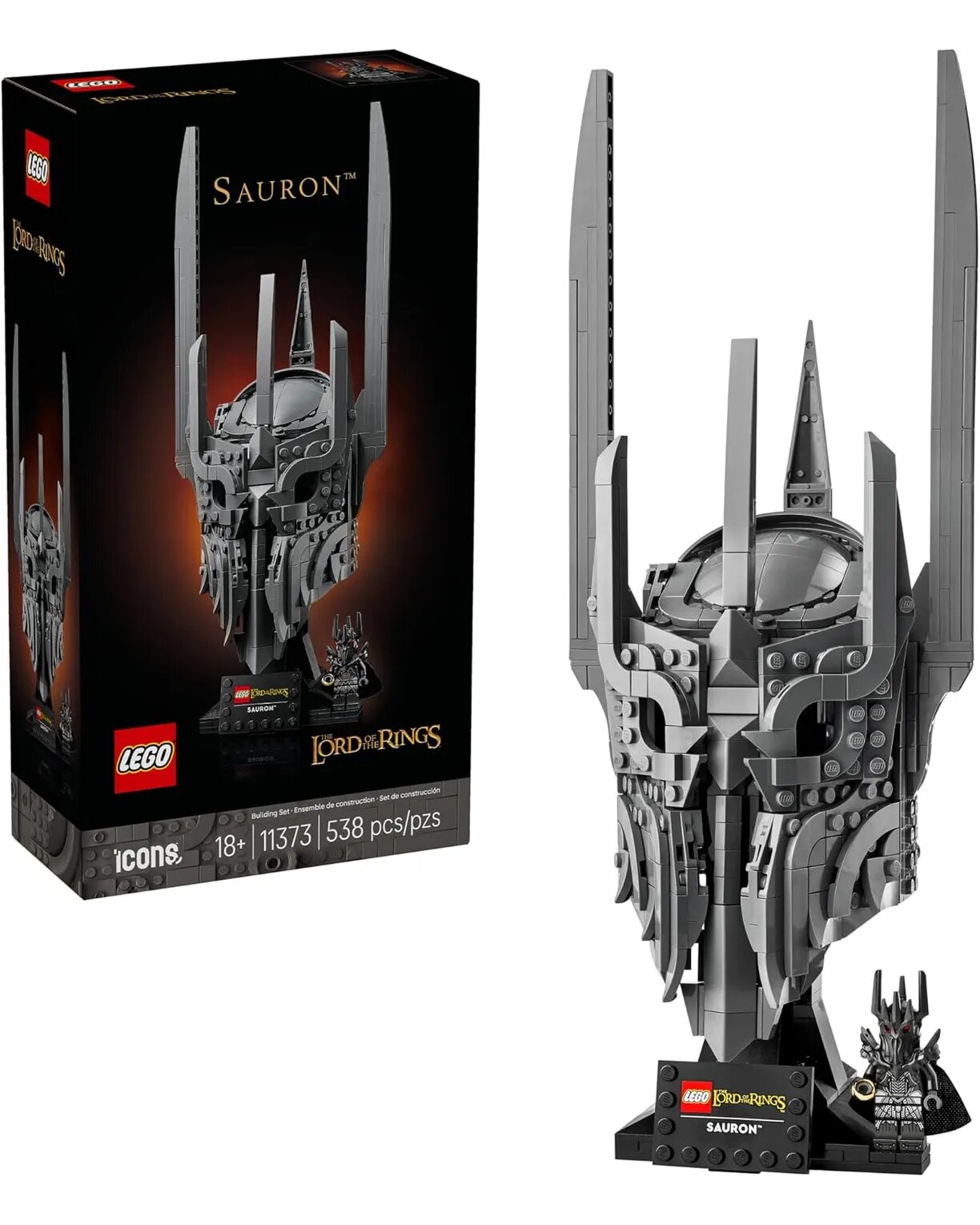 Конструктор LEGO Icons Властелин колец, Шлем Саурона 11373, 538 детали, от 18 лет
