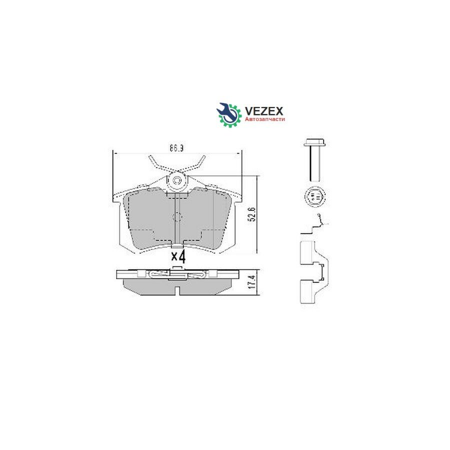 FREMAX FBP057501 колодки дисковые задние!\ Audi A3-A8 94>, VW Golf III-IV/Passat 88>, Skoda 96>