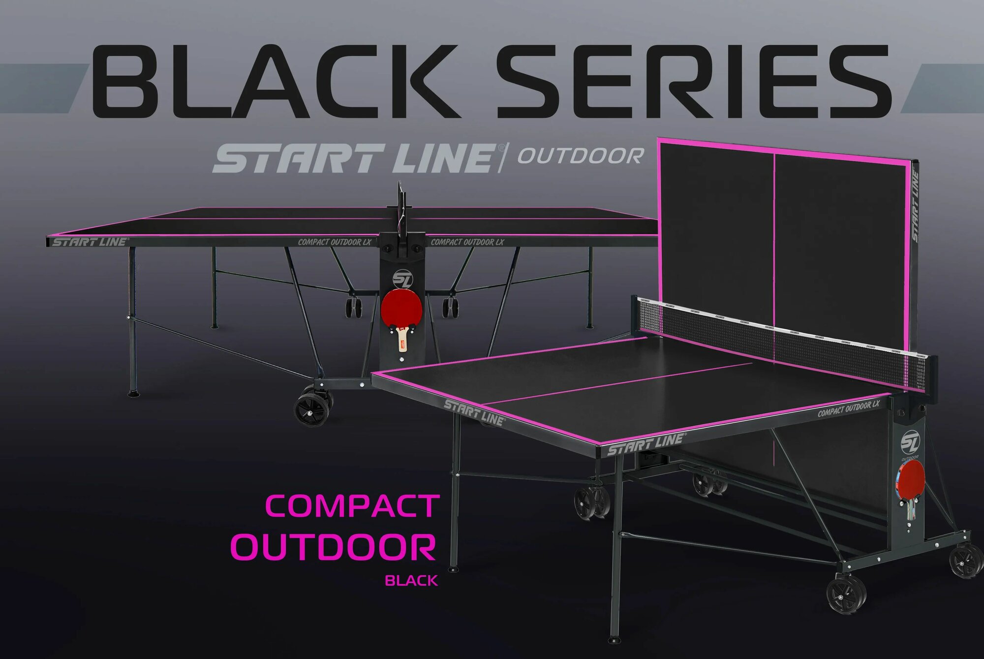 Теннисный стол START LINE VICTORY 6 Всепогодный Black