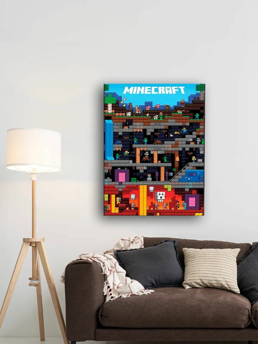 Постеры на стену Minecraft, , плакат 1шт, А3 размер. — фото 1
