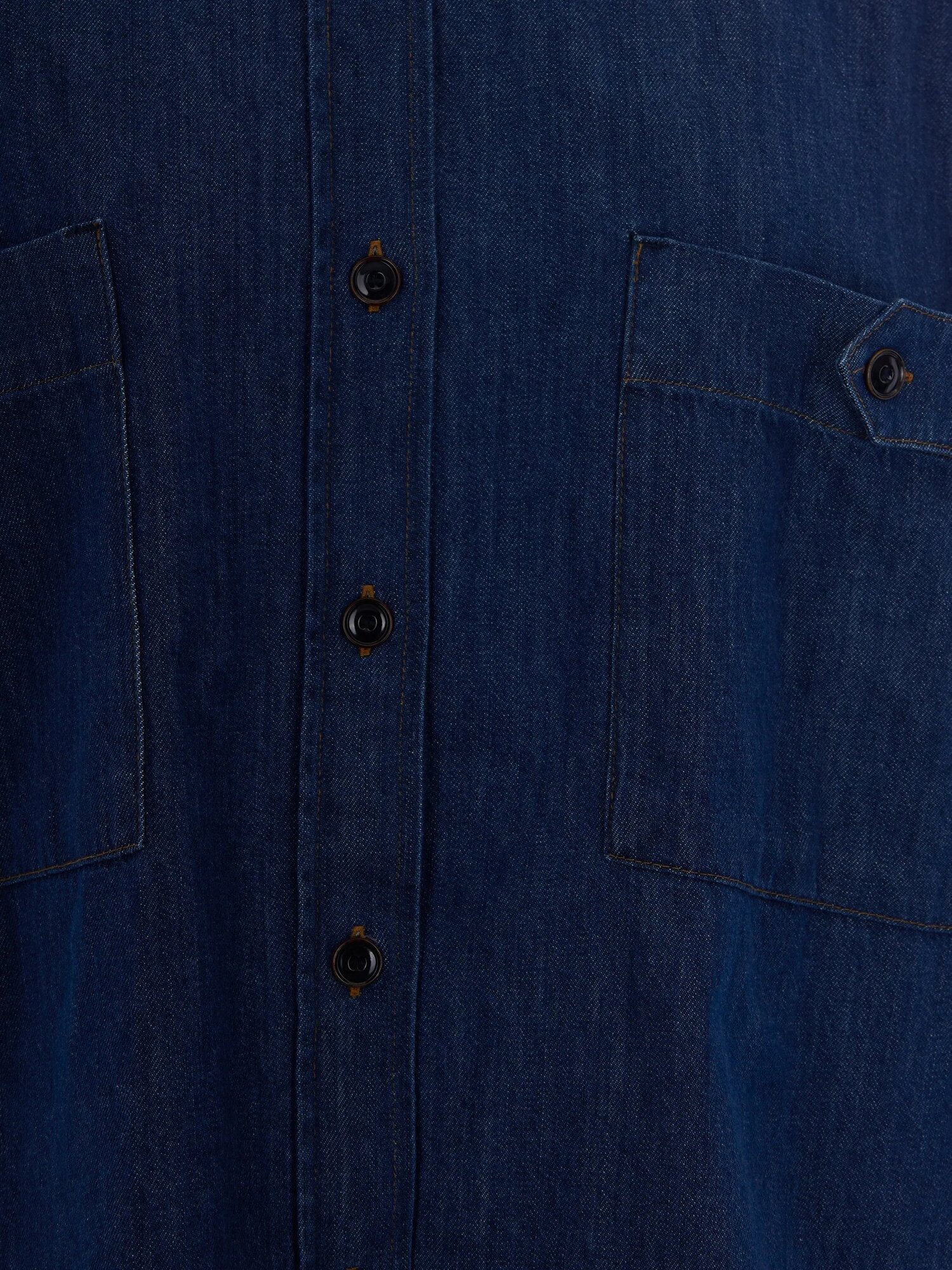 Рубашка Sessun Patch-pocket denim shirt, размер 42, синий — фото 1