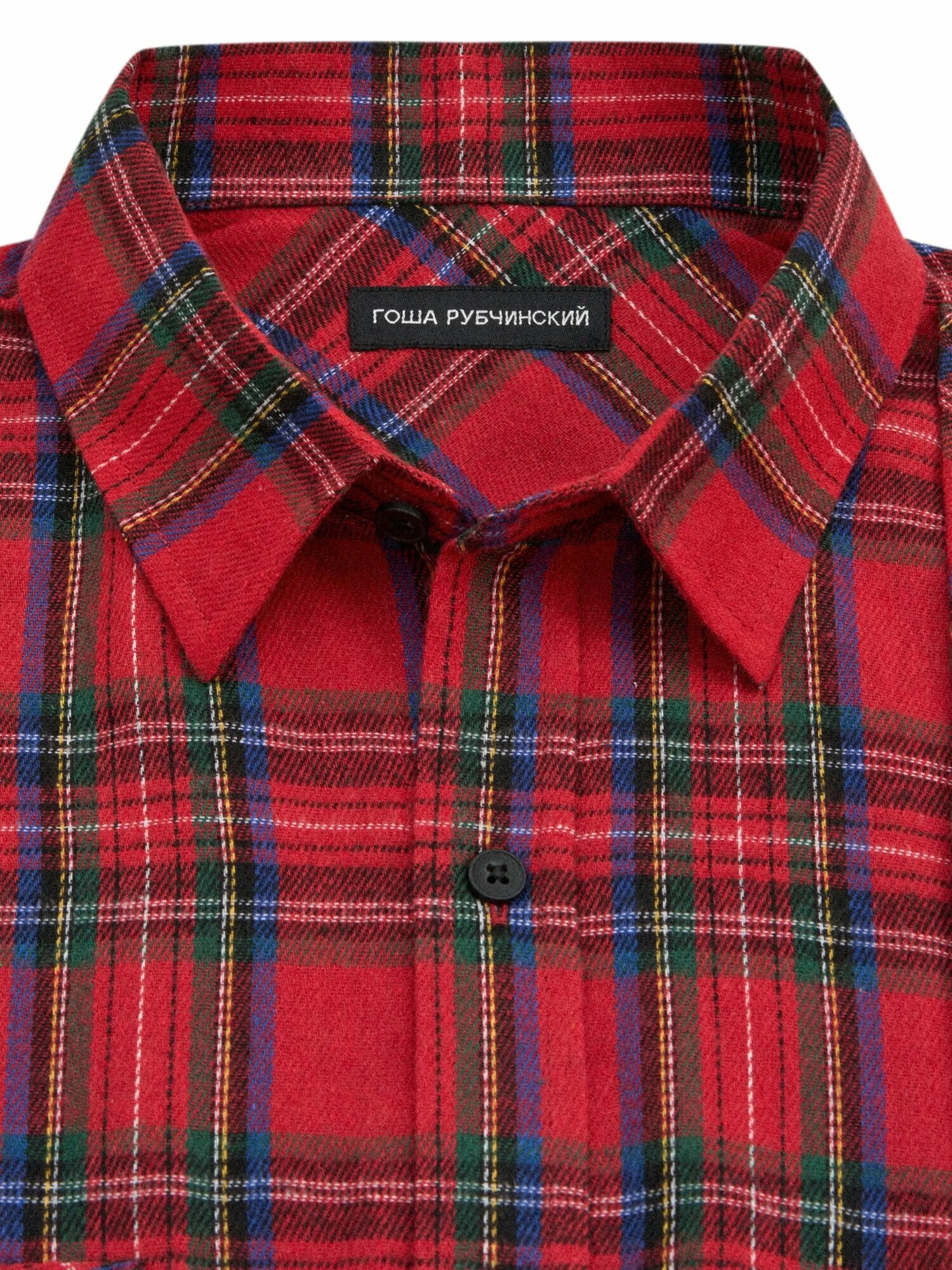 Рубашка ГОША РУБЧИНСКИЙ Checked flannel shirt, размер M, red — фото 1