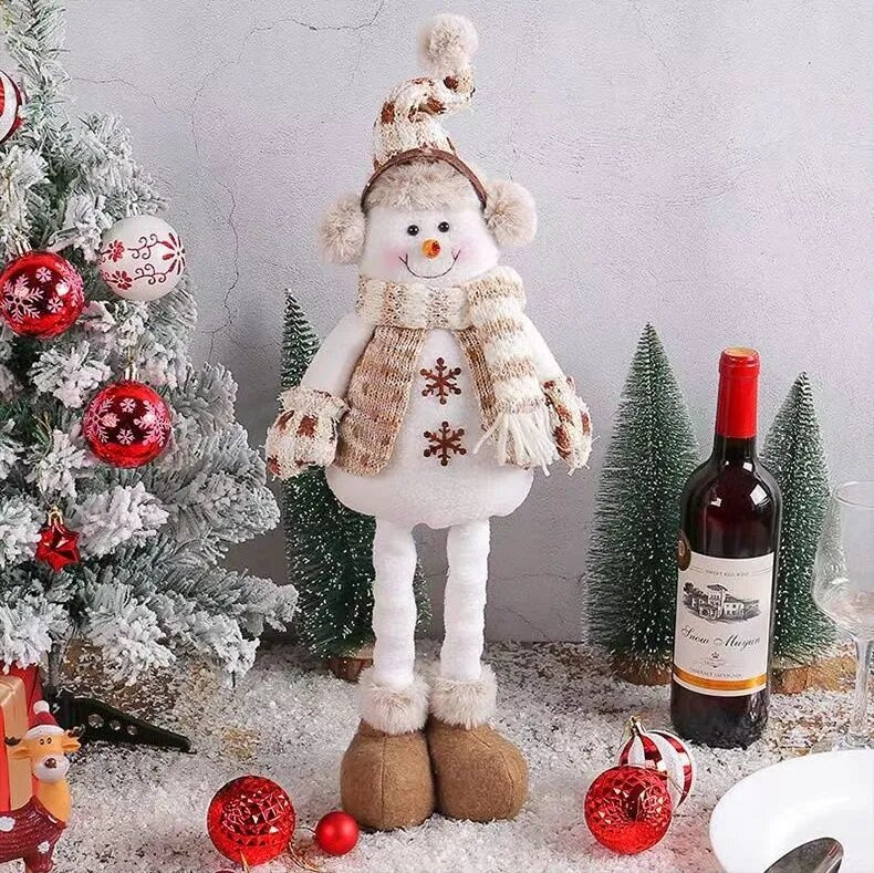Фигурка декоративная Снеговик в остроконечной шляпе，60cm, высота 60 см