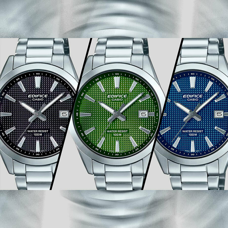 Наручные часы CASIO Edifice, серебряный, зеленый — фото 1