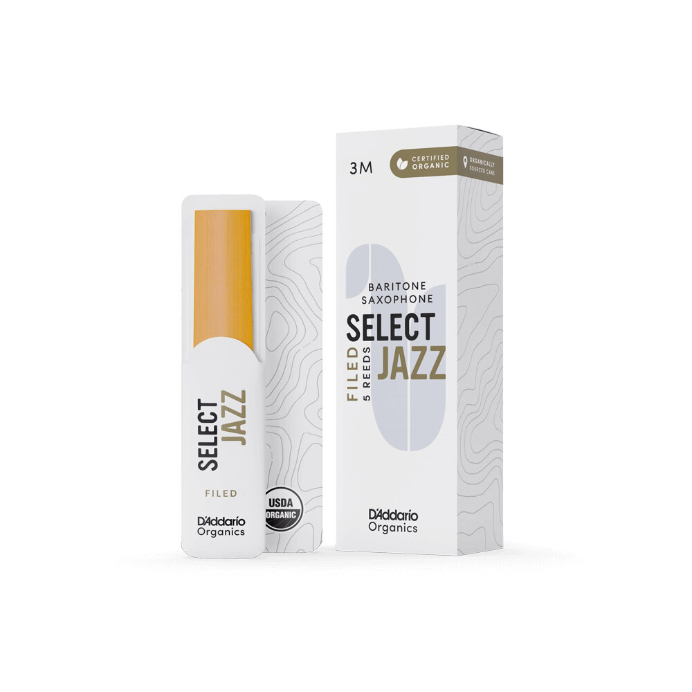 ORSF05BSX3M Organic Select Jazz Filed Трости для саксофона баритон, размер 3M, 5шт, D'Addario