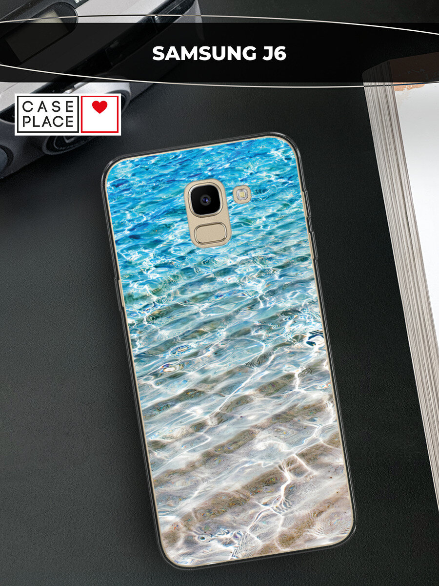 Чехол на Samsung Galaxy J6 2018 / Самсунг Галакси Джей 6 2018 с принтом Волны 10