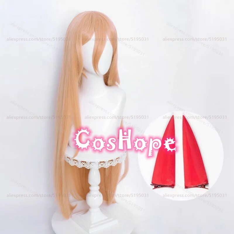 Power Cosplay Wig 100cm Orange Pink Белый, Orange Wig n Horns