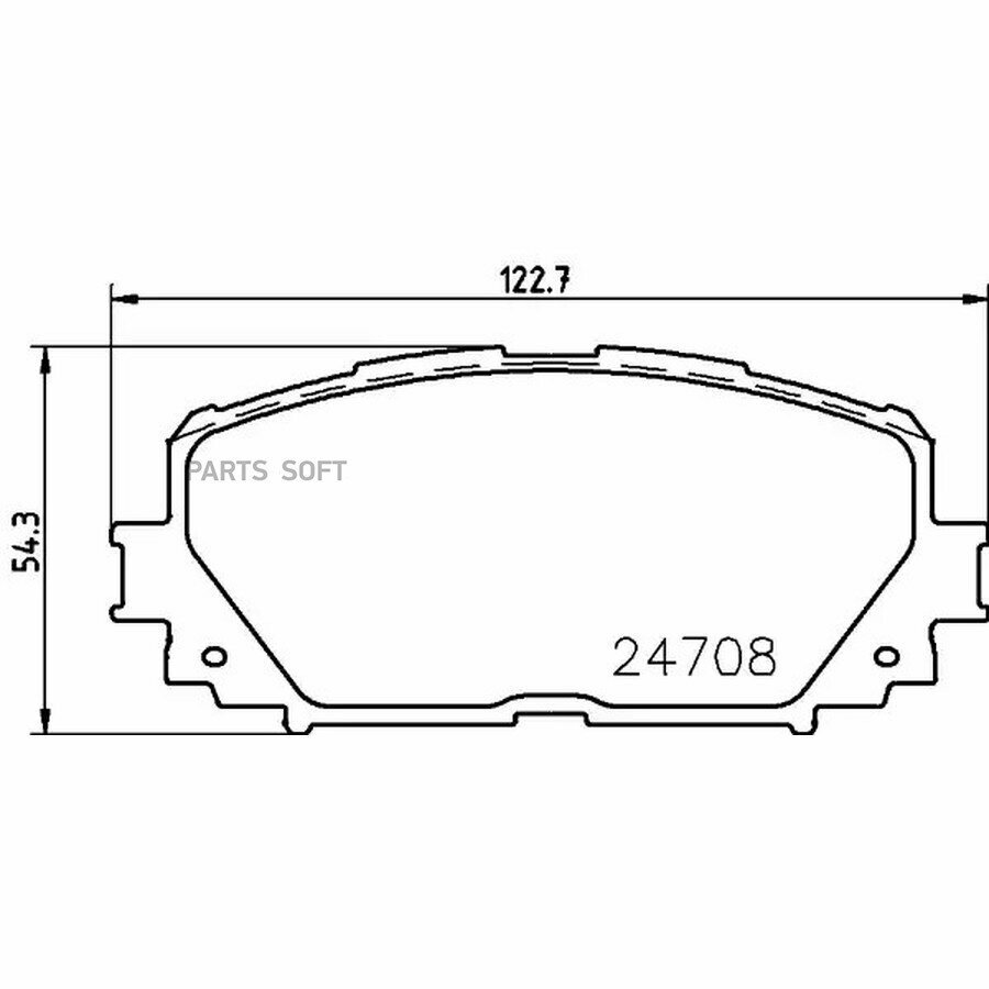 Колодки тормозные TOYOTA Yaris (06-) передние (4шт.) MINTEX от официального дистрибьютора, MINTEX, артикул MDB2956