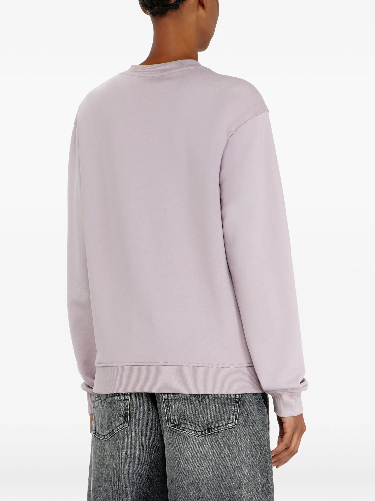 Толстовка DIESEL Oval-D embroidered sweatshirt, размер XS, , фиолетовый — фото 1