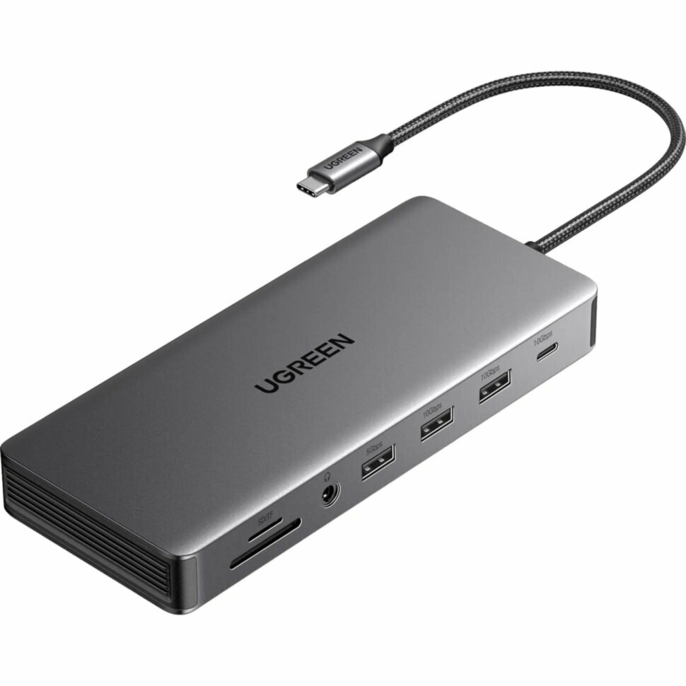 Адаптер UGREEN CM681 (15978) Revodok Pro 13-in-1 4K/60Hz/2xHDMI/DP/PD, 2101536
