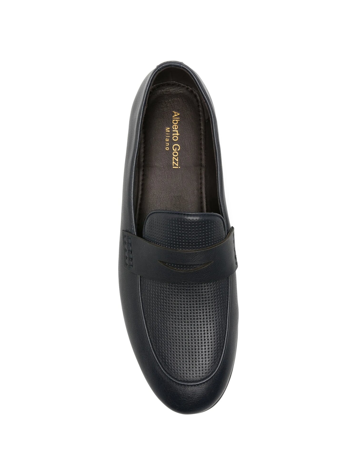Лоферы Alberto Gozzi Perforated-panel loafers, размер 41, blue — фото 1