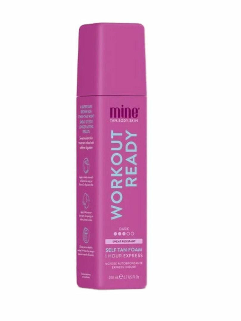 MineTan / Мусс-автозагар для моментального загара Workout Ready Self Tan Foam 200 мл