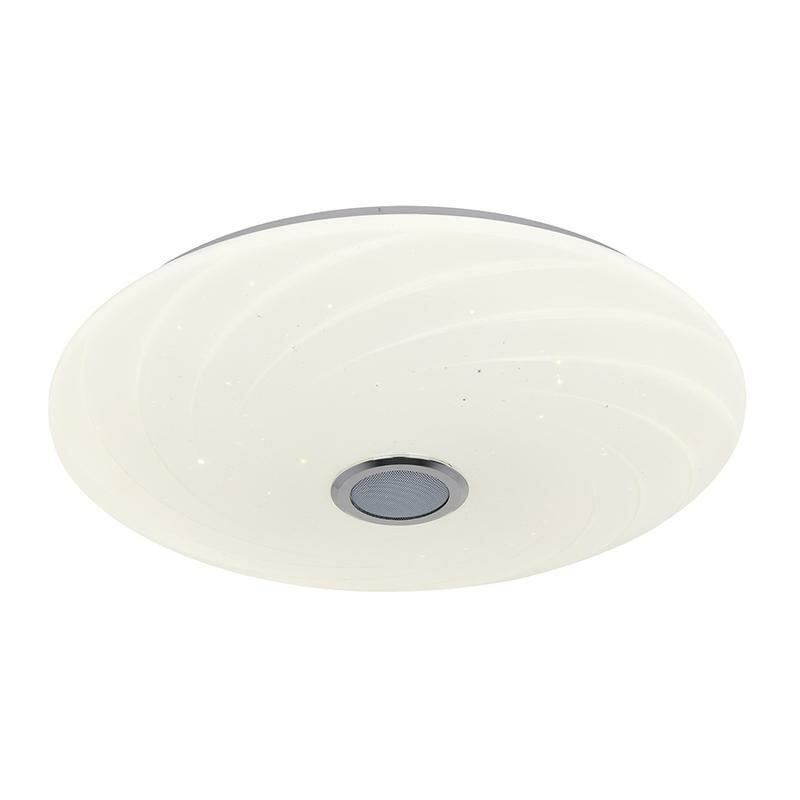 Светильник ULI-D291 72W/SW+RGB/50 MERCURY накладной диммир. пульт ДУ (в/к) Bluetooth колонка 3000К/4000К/6500К/RGB 5700лм Uniel UL-00007840
