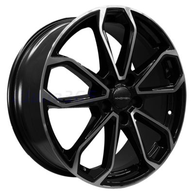 Литой колесный диск Khomen Wheels KHW1816 (Kodiaq/Tiguan/Audi Q3) 7x18/5x112 ET43 D57,1 Black-FP