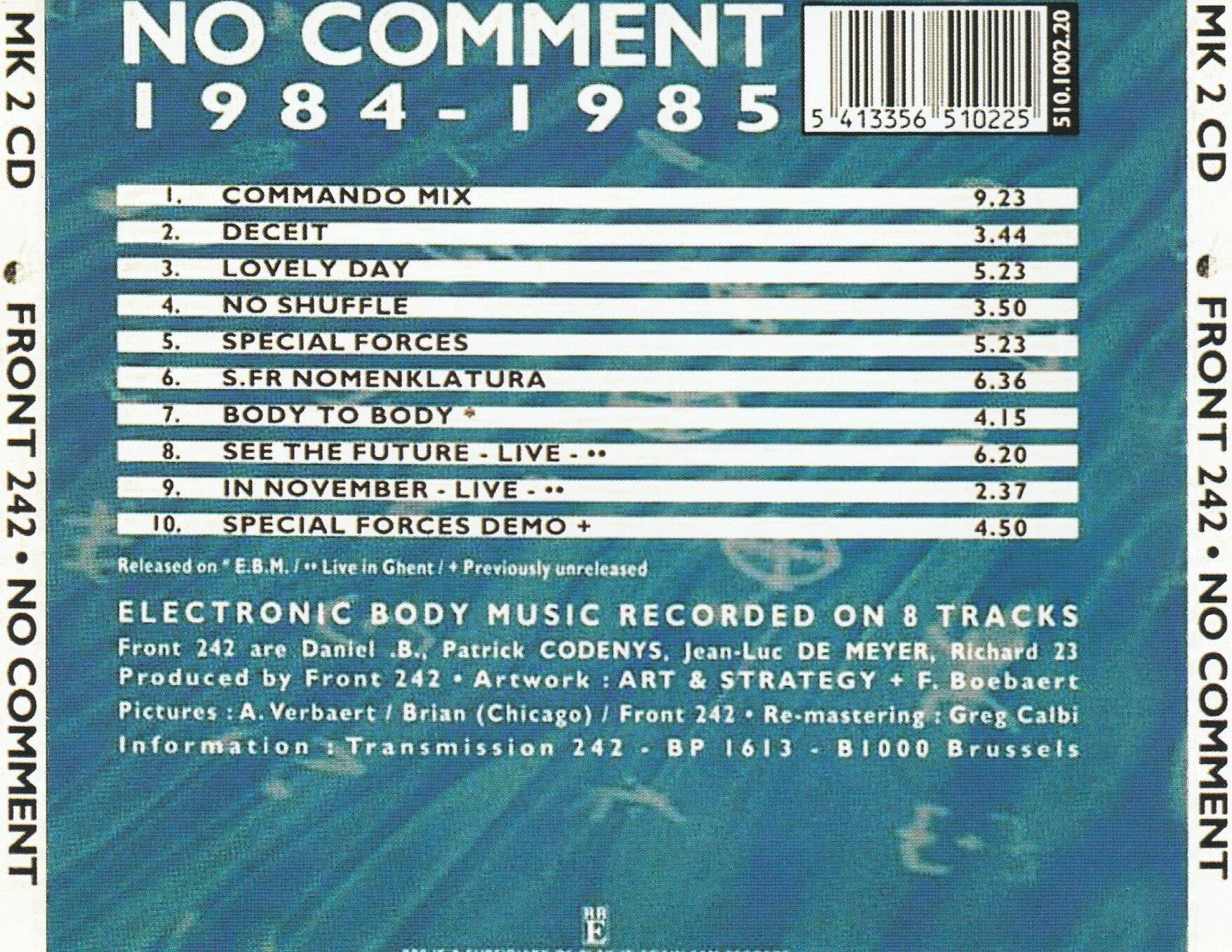 FRONT 242 - No comment, 1984, 4-page, CD-Аудио — фото 1