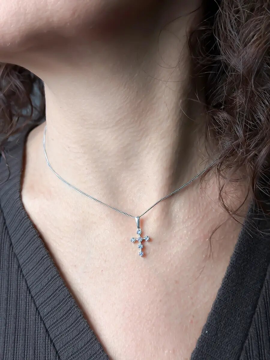 Подвеска, серебро, 925 проба, родирование, танзанит