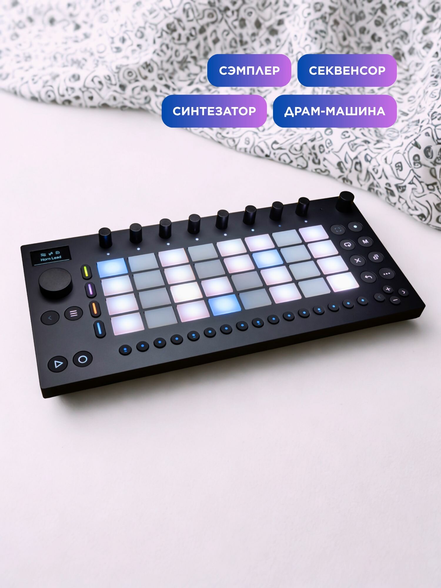 Ableton Move + Live Intro, автономная система для создания музыки с встроенным микрофоном, черный — фото 1