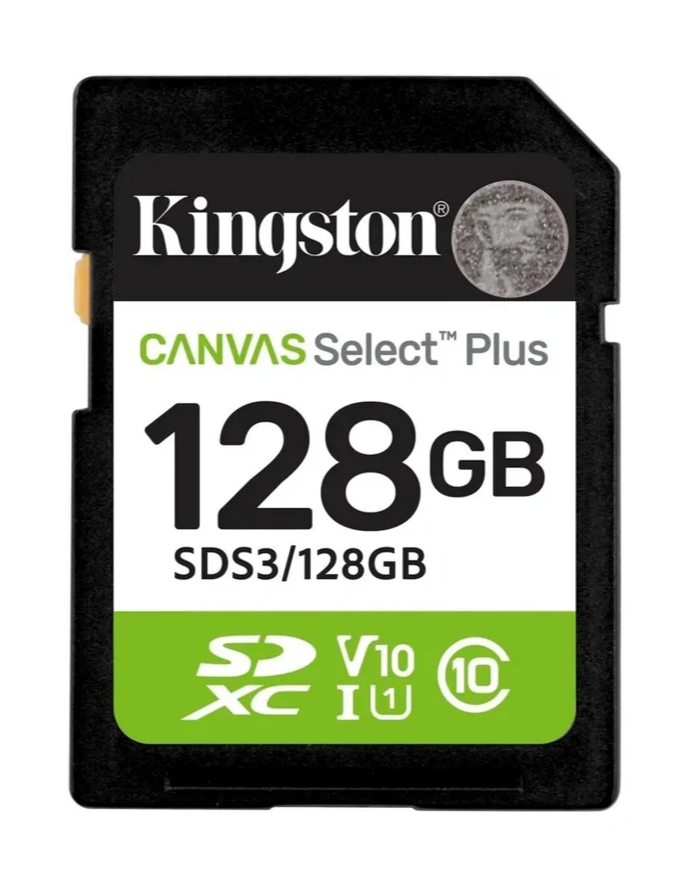 Карта памяти SDXC 128GB Kingston SDS3/128GB Canvas Select Plus Gen3 150MB/s C10 UHS-I U1 V10