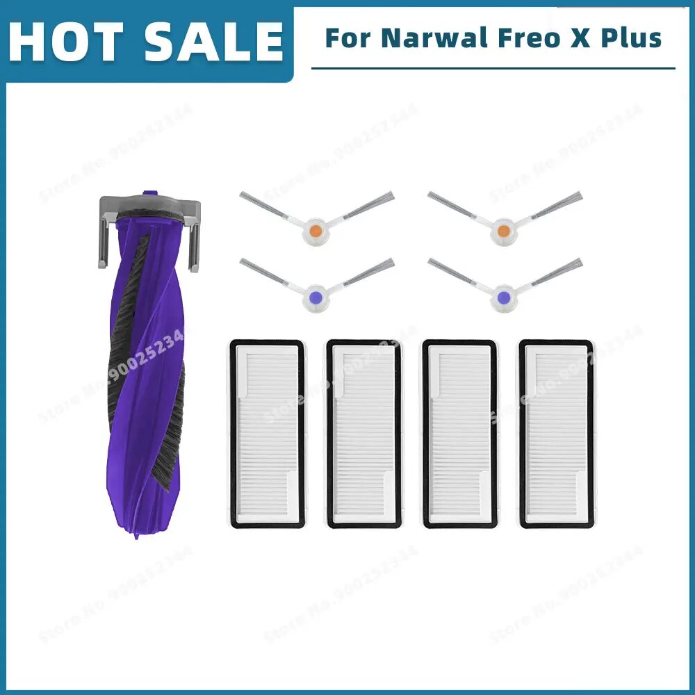 Запасные части для Narwal Freo X Plus: щетка, фильтр HEPA, чехол Фиолетовый, Set E