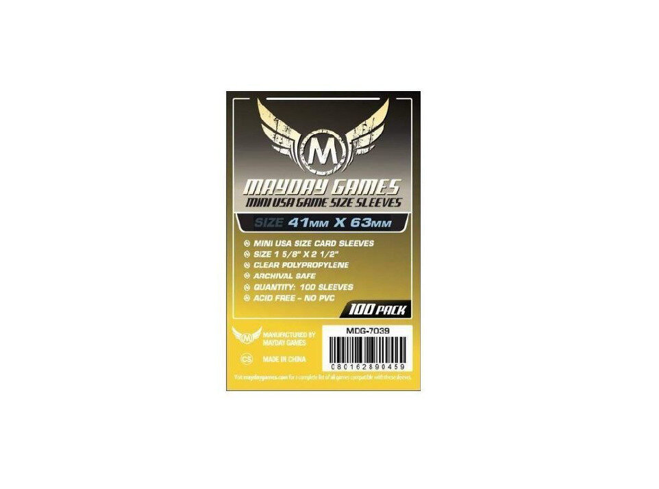 Протекторы Mayday: 41*63 USA Mini Standard 100шт.