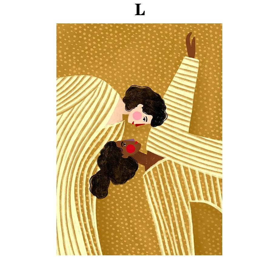 Холст "L", абстракция, сканди, 40x50 см, unframed