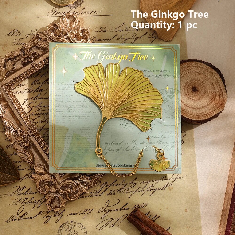 Бронзовая металлическая закладка Imoda The Ginkgo Tree