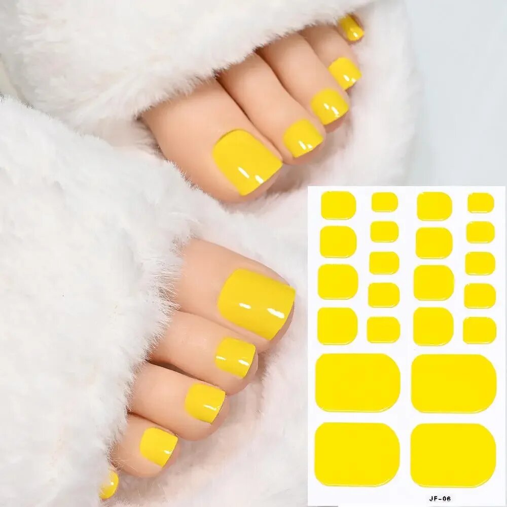 Желтые наклейки для педикюра Poli O9R5, Color: A