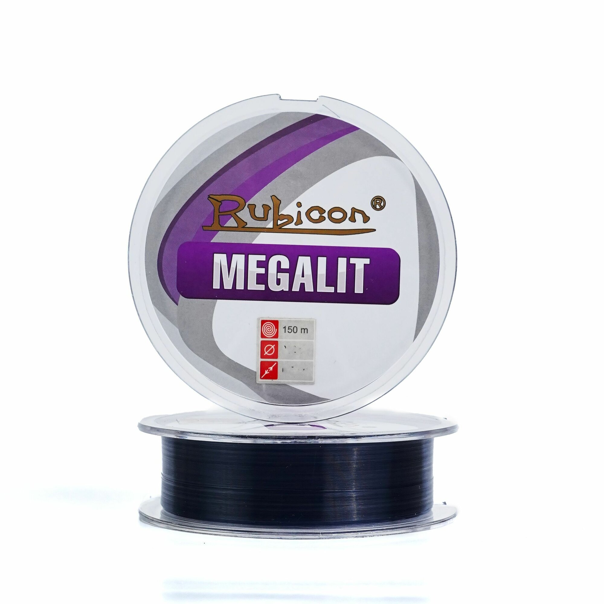 Монофильная леска для рыбалки RUBICON Megalit 150 м 0,33 мм (dark gray)