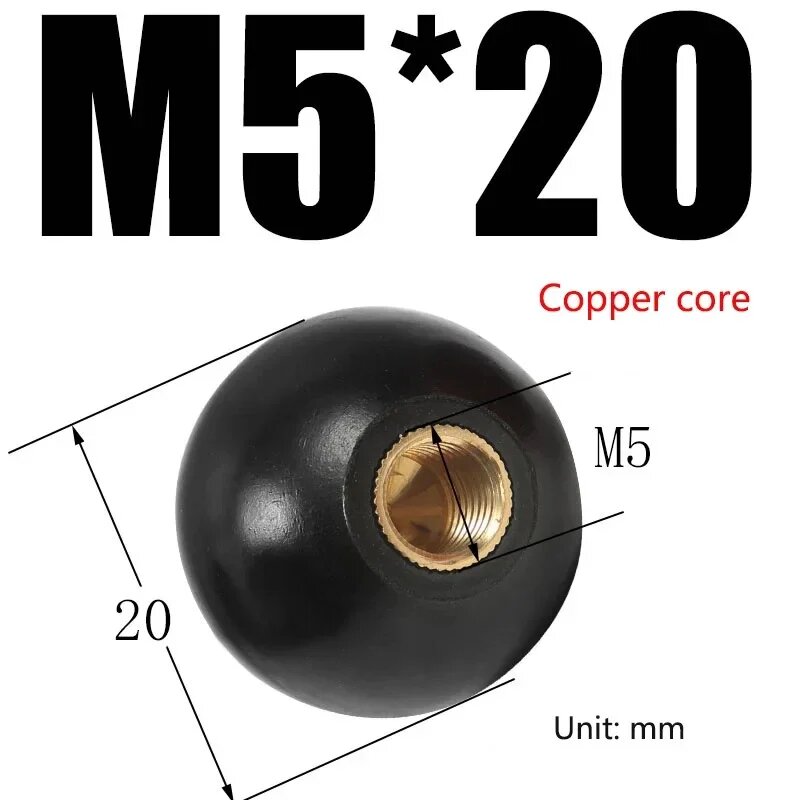 Ручки-шары из бакелита с медным сердечником M5-M16