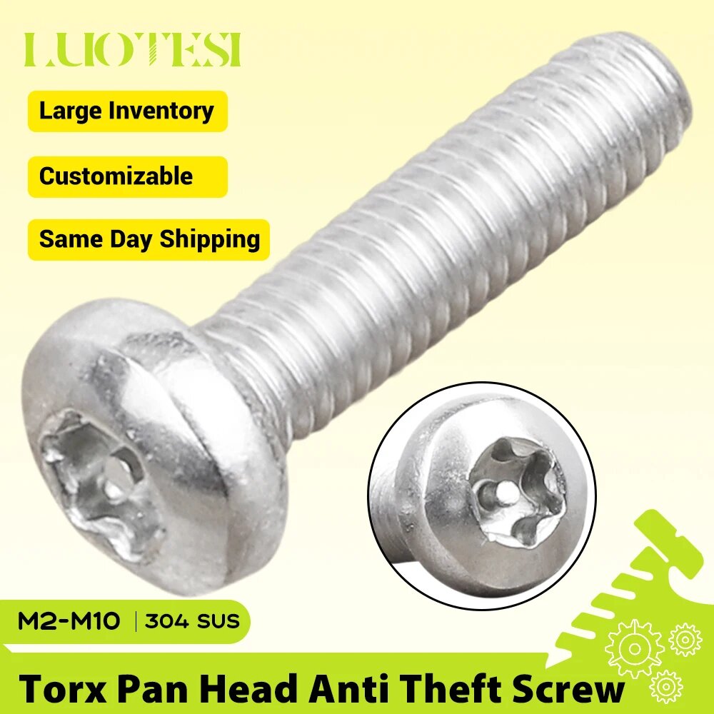 Антивандальные винты Torx LUOTESI из нержавеющей стали M2-M8 M5x16mm 10pcs