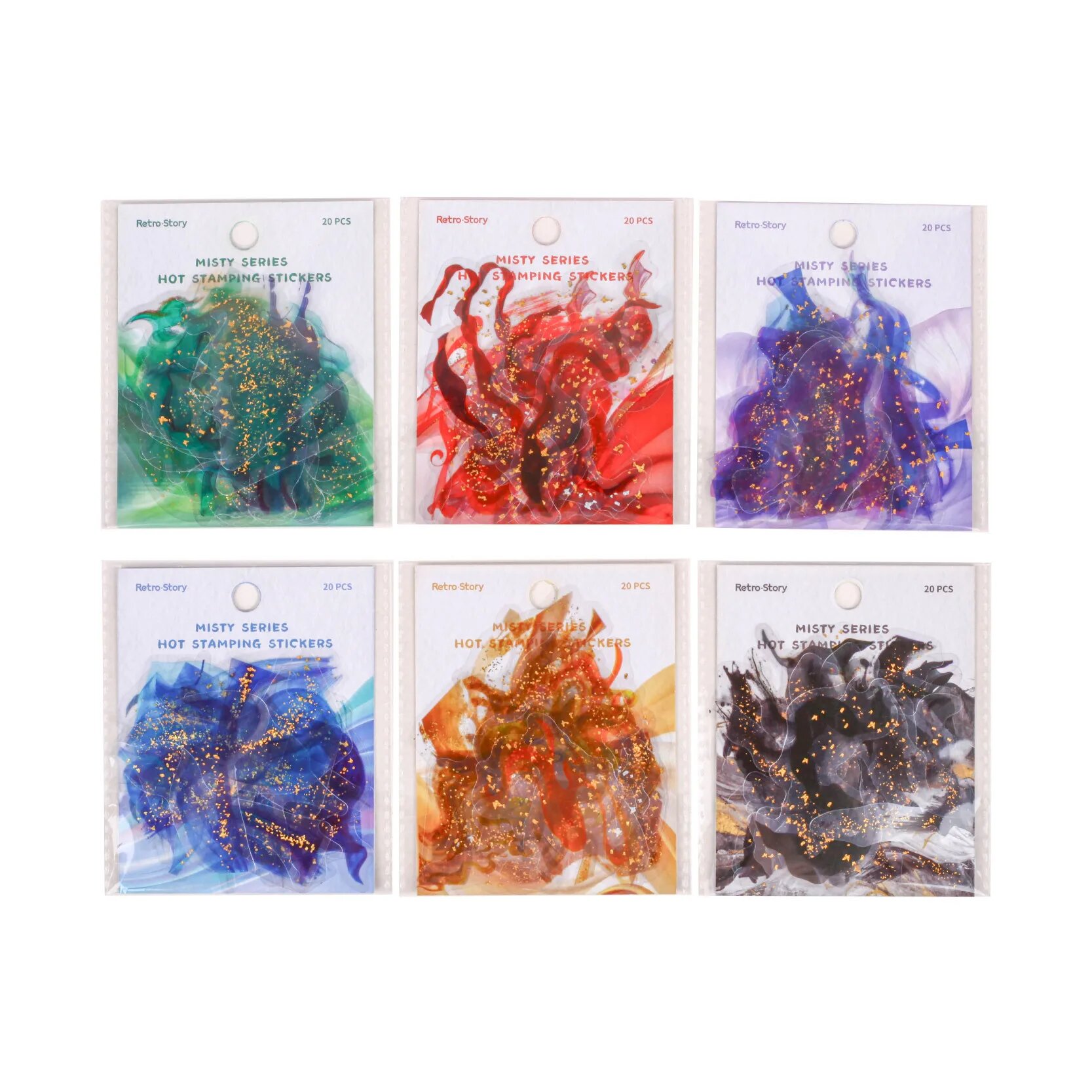 Стикеры Ethereal: Взнтажные пейзажи set of 6