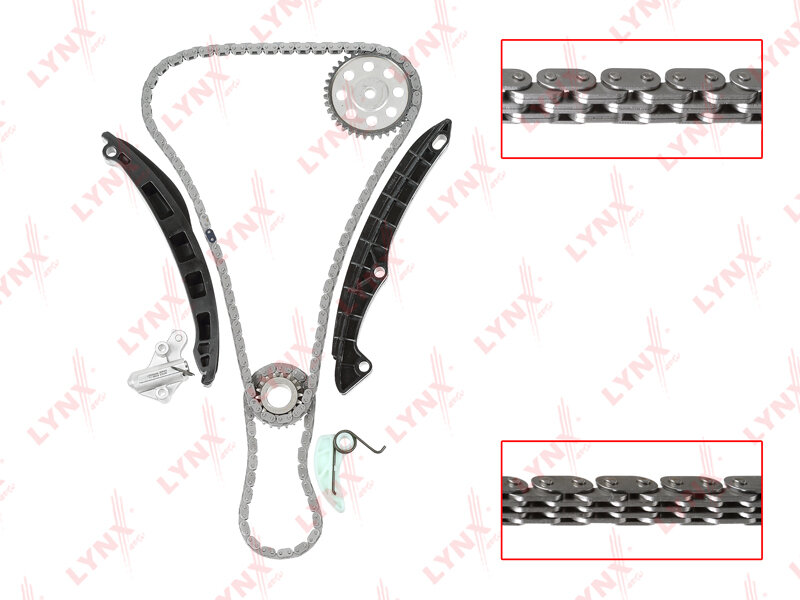 LYNXauto Комплект цепи ГРМ для Skoda Fabia (5J) 07-14, Volkswagen Golf V (1K1) 03-08, Jetta (1K2) 06-11, Passat (B7) 10-14 1.4 TSI, TFSI